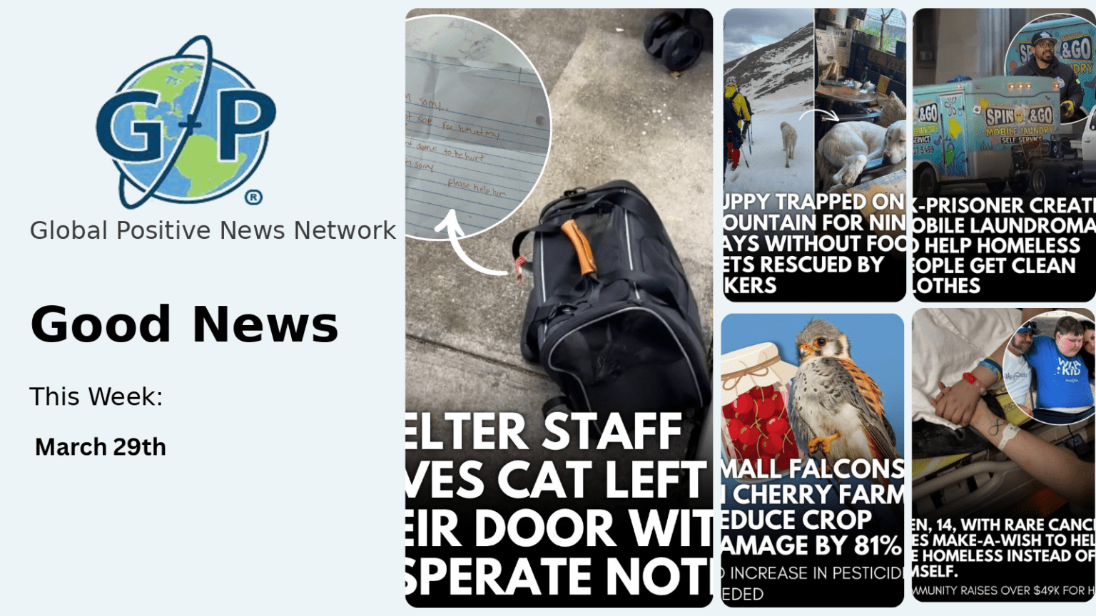 Good News This Week: March 29th - Global Positive News